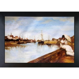 Berthe Morisot The Harbor at Lorient Hand-painted Framed Canvas Art ...