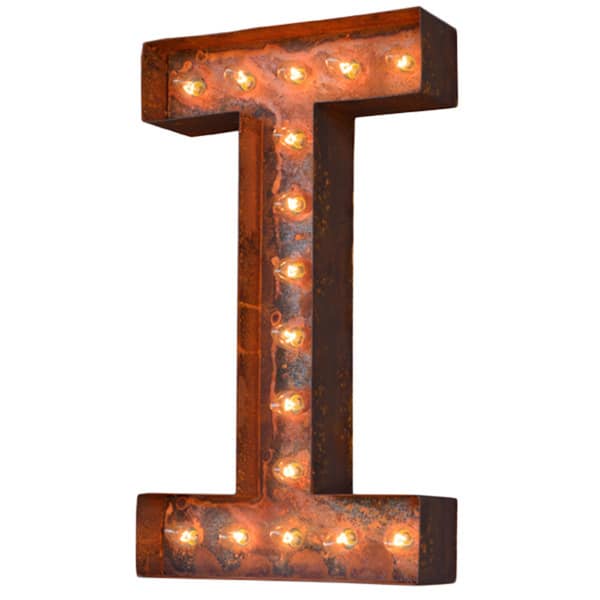 Indoor/ Outdoor Commercial Grade Rusted Steel Alphabet Letter 'I ...