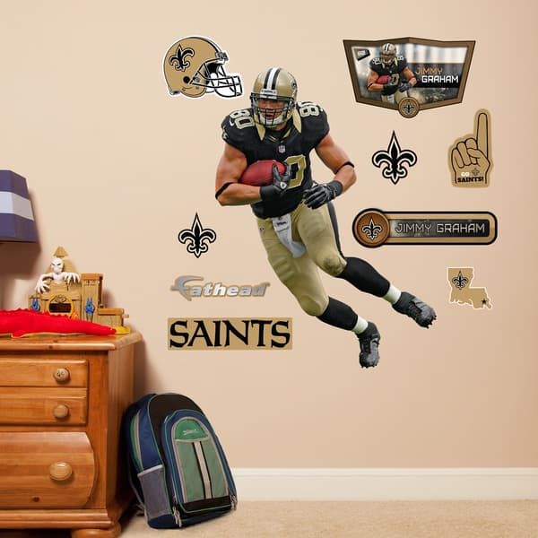 Fathead Jr. Jimmy Graham/ New Orleans Saints Vinyl Wall Decals - Bed ...