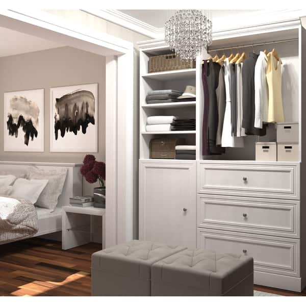 Versatile 61W Closet Organizer System with Doors by Bestar - Bed Bath ...