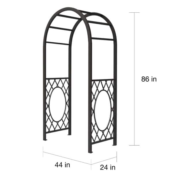 English Garden Steel Round Top Arbor - Bed Bath & Beyond - 9730334
