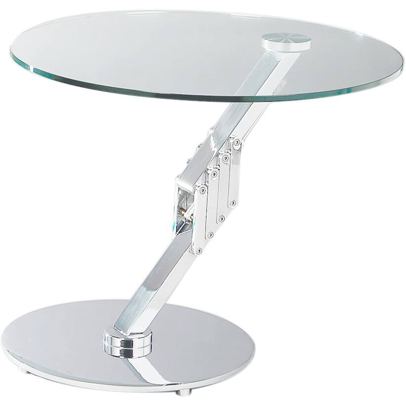 Somette Round Motion Glass Lamp Table - Overstock - 9730461