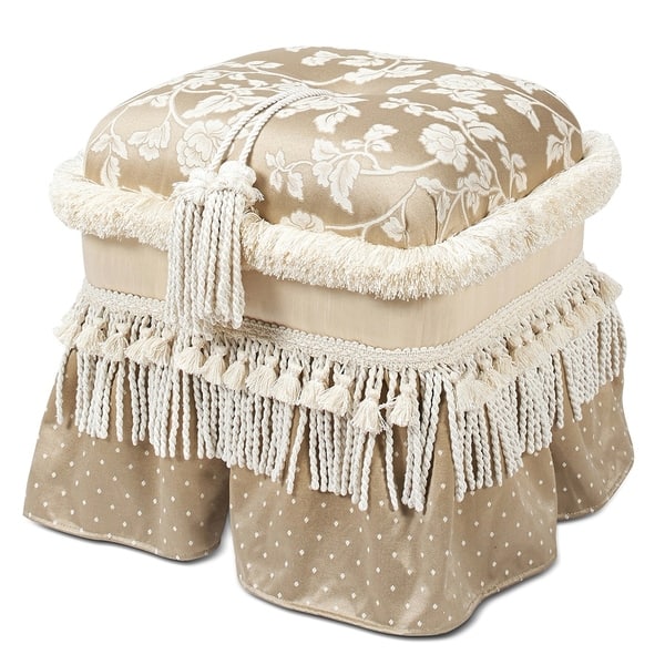Jennifer Taylor Cassandra Traditional Decorative Ottoman - Bed Bath ...