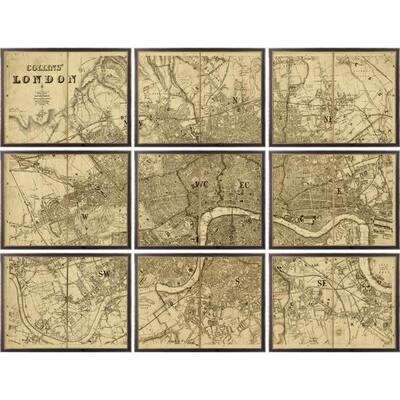 Collins Map of London Framed Art Print - Overstock - 9762128