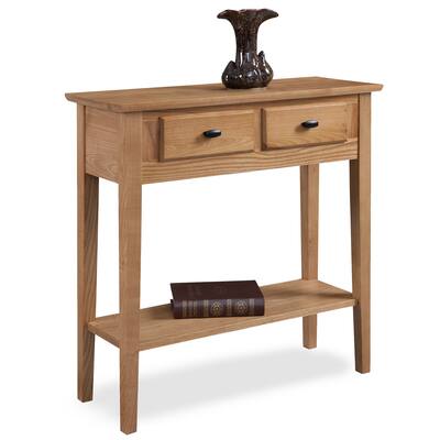 KD Furnishings Solid Oak Hall Console/ Sofa Table - Overstock - 9796512