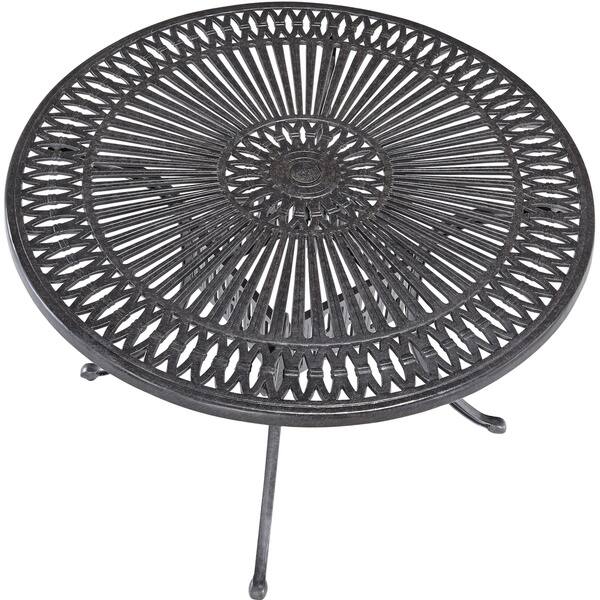Largo 42-inch Round Outdoor Dining Table by Home Styles - Charcoal ...