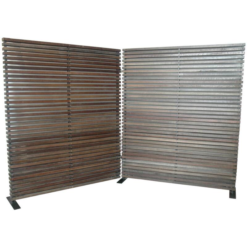 Aurelle Home Wide Brown Wooden Screen - Overstock - 9807637