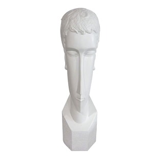 Aurelle Home White Head Statue Art - Bed Bath & Beyond - 9807851