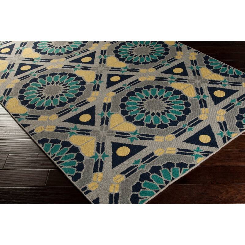Hand-Knotted Catalina Medallion Pattern Wool Area Rug - Overstock - 9814915