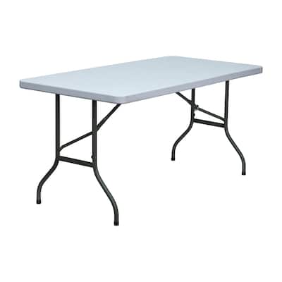 Offex 30 x 60 inch Blow-Molded Plastic Folding Table - Overstock - 9815555