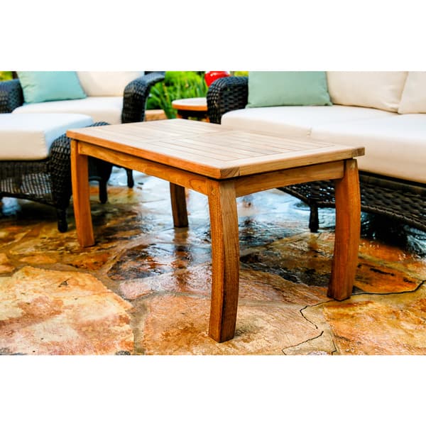 Jakarta Teak Rectangle Outdoor Coffee Table - On Sale - Bed Bath & Beyond - 9815848