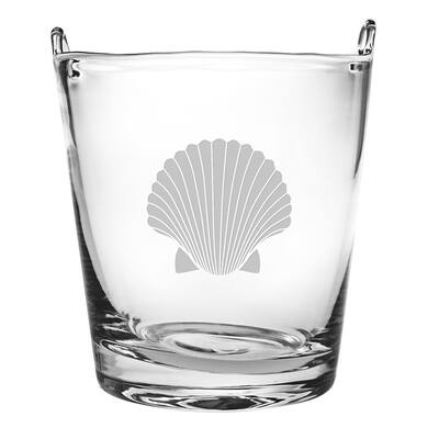 8-inch Fan Shell Glass Ice Bucket - Overstock - 9821402