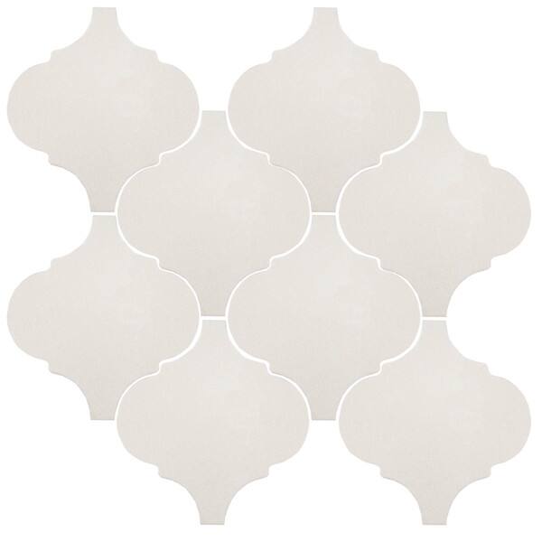Merola Tile 10.5x10.5-inch Ion Cream Porcelain Floor and Wall Tile ...