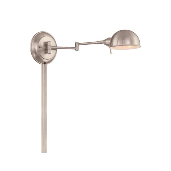Lite Source Rizzo 1-light Swing-arm Wall Lamp - Silver - Bed Bath ...