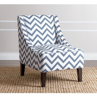 ABBYSON LIVING Cameron Blue Chevron Swoop Chair - Bed Bath & Beyond ...