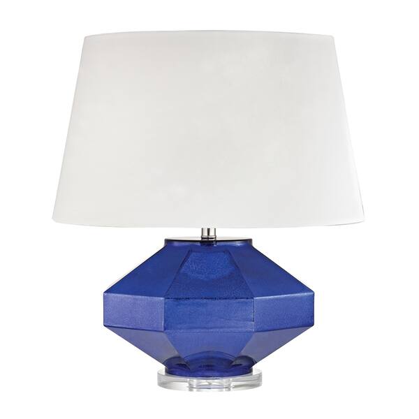 Dimond Lighting Sapphire Angular 1-light Blown Glass Table Lamp - Bed ...