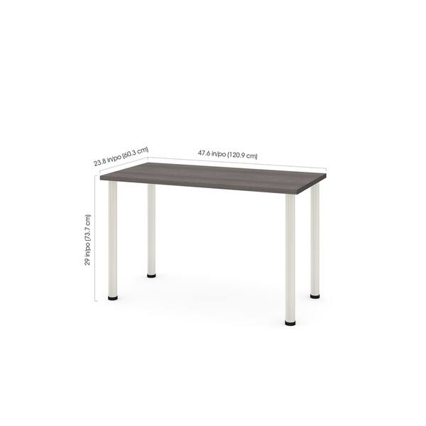 Bestar Table with Round Metal Legs - Bed Bath & Beyond - 9918199