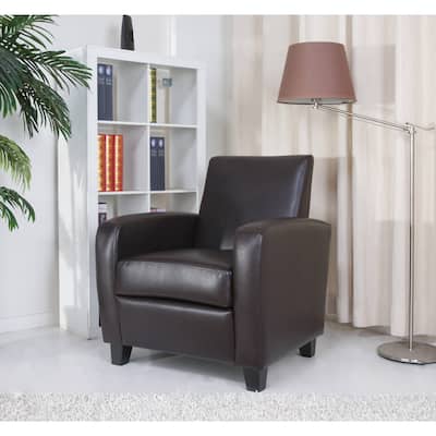 Gold Sparrow Stockton Chocolate Arm Chair - Overstock - 9920580