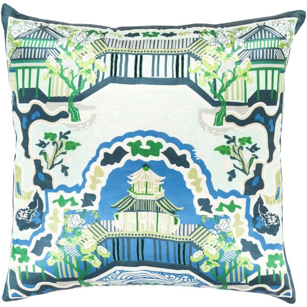 Decorative Campbell 22-inch Poly or Feather Down Filled Throw Pillow ...