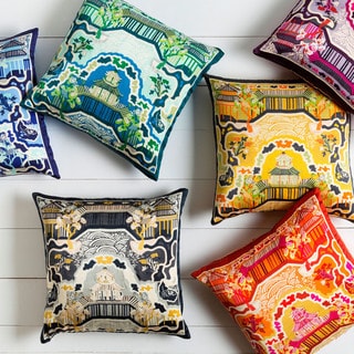 Decorative Campbell 22-inch Poly or Feather Down Filled Throw Pillow ...