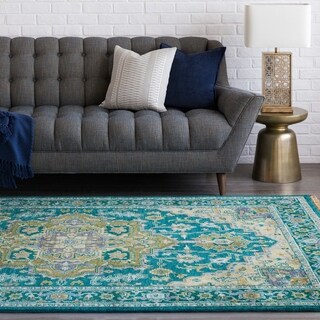 Hand-Knotted Conor Border New Zealand Wool Area Rug - 8' Round - Bed ...