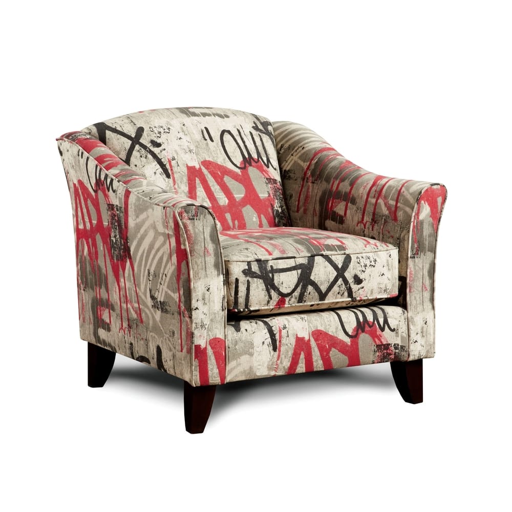 Furniture of America Street Style Beige Urban Upholstered Arm Chair ...