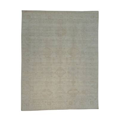Hand-Knotted Milk Wash Oushak Oriental Rug (10'3 x 13') - Overstock ...