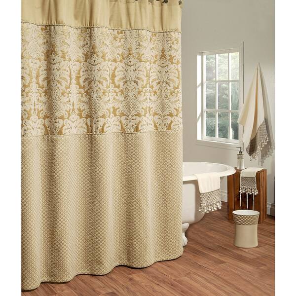 Austin Horn Classics Angelina Shower Curtain - Ivory - Bed Bath ...