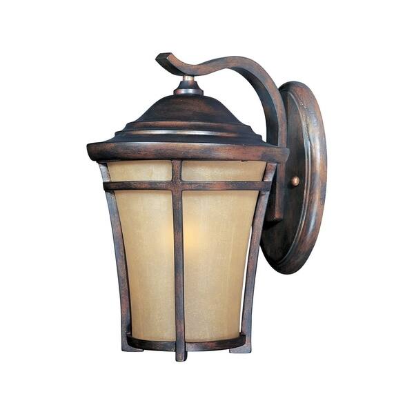 Maxim Copper Copper Vivex Golden Frost Shade Balboa 1-light Outdoor ...