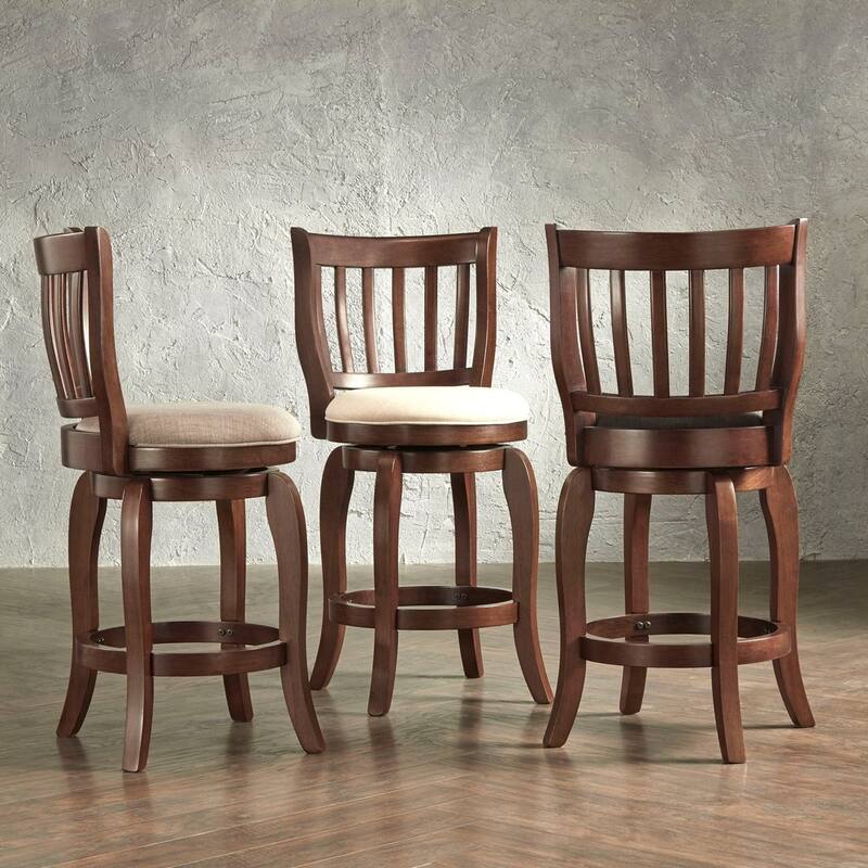 Ali Modern Linen 29-inch High Back Bar Stool Swivel by iNSPIRE Q ...
