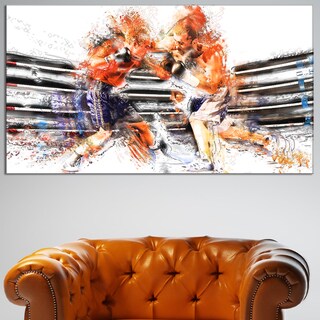Design Art "Boxing Round One" Canvas Art Print - Bed Bath & Beyond ...