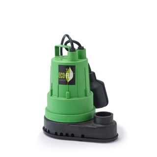 ECO-FLO Products SPP33W Green Shell Thermoplastic Sump Pump with 10 ...