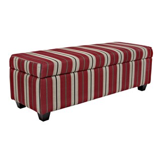 Better Living Blane Red Stripe Storage Bench Ottoman - Bed Bath ...