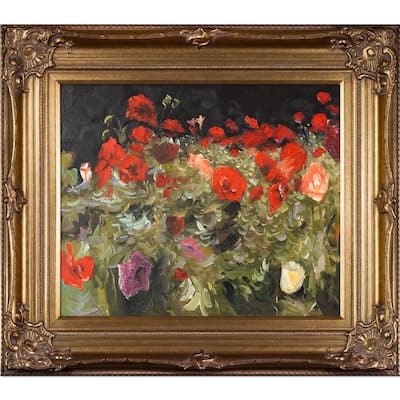 La Pastiche John Singer Sargent Poppies Hand Painted Framed Canvas Art ...