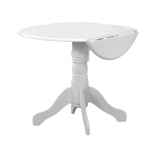 White Round Drop Leaf Table - Bed Bath & Beyond - 9981067