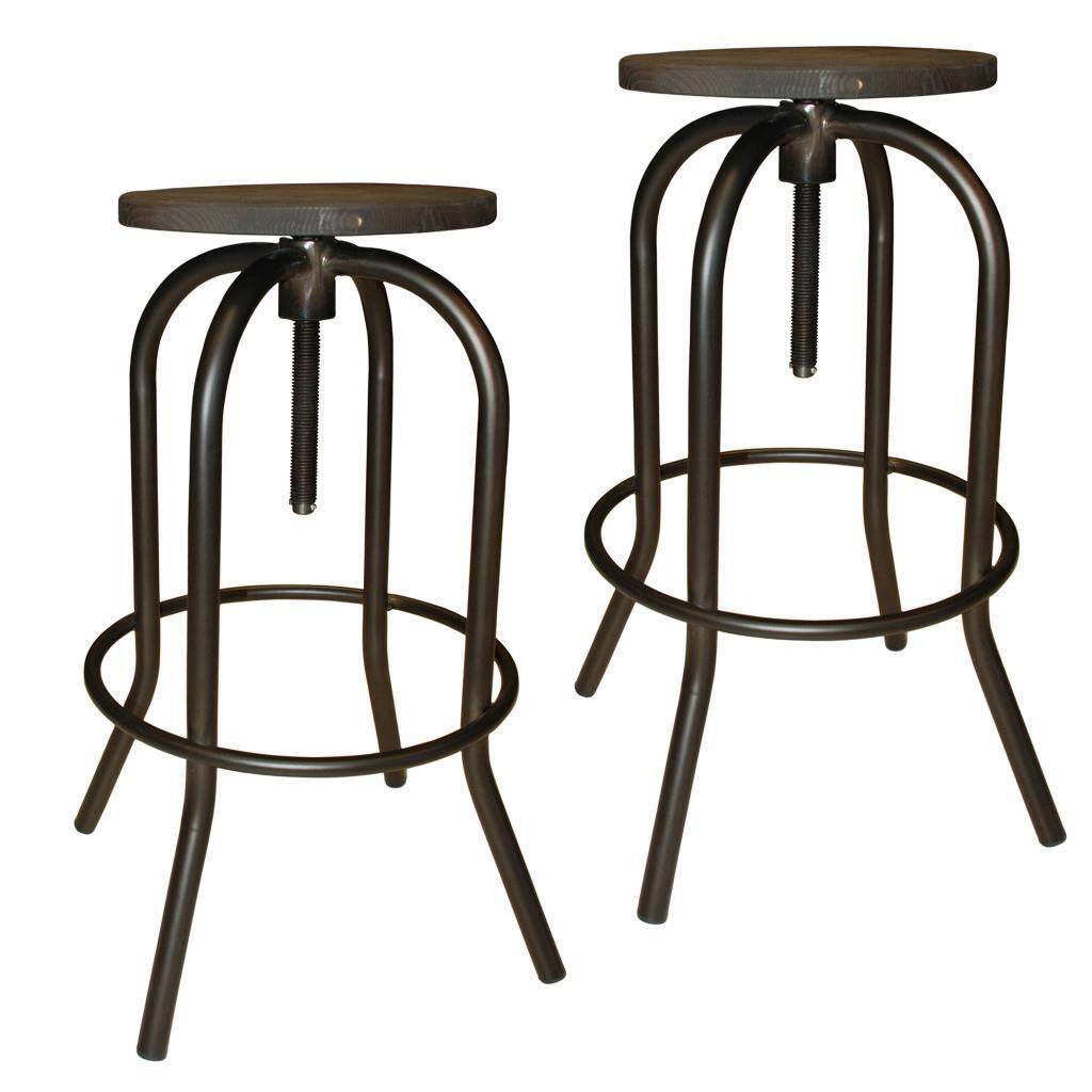 Gunmetal Arlo Adjustable Industrial style Stool - Overstock - 9982334