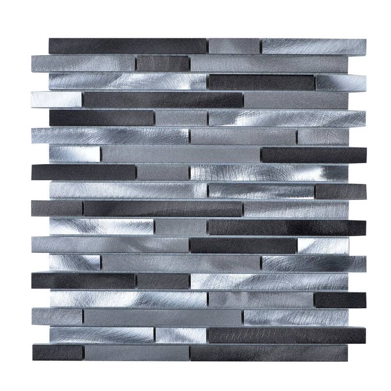 Multi-Grey Aluminum Wall Tile - Overstock - 9990926