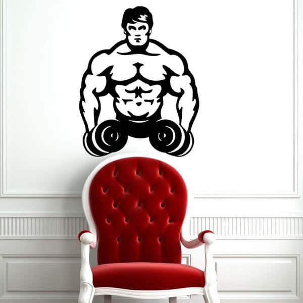 Bodybuilder Fitness GYM Decor crossfit Vinyl Wall Art - Bed Bath ...