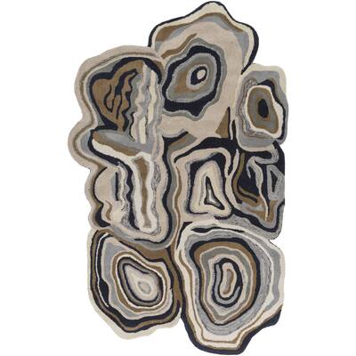 Hand-tufted Matteo Abstract Wool Area Rug - Overstock - 9999815