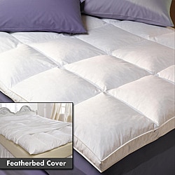 Baffle Box Featherbed and Cover Set - Red - Bed Bath & Beyond - 5174303