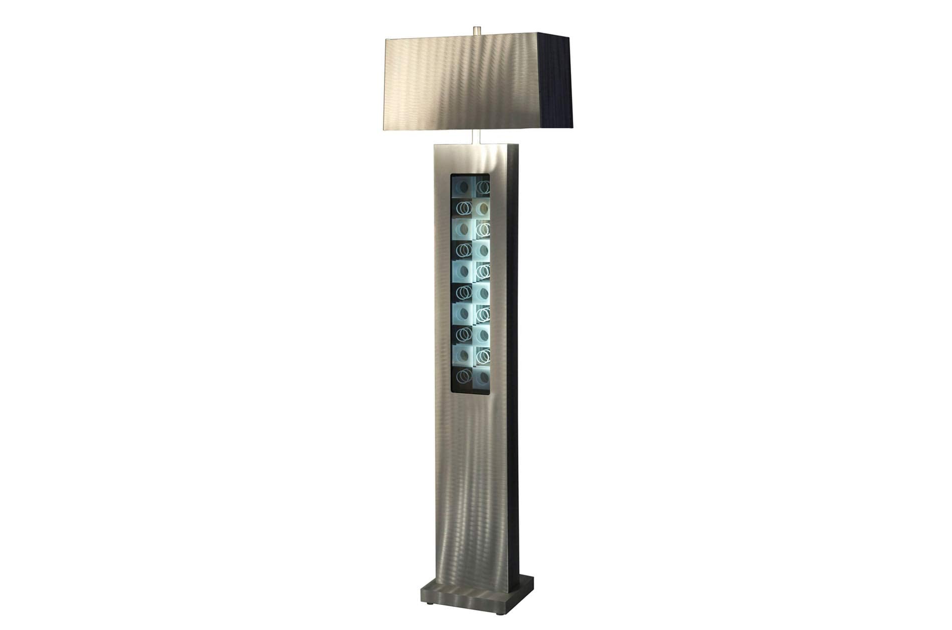 Jon Gilmore Designs 'Square Circles' 2-light Silver Floor Lamp - Bed ...
