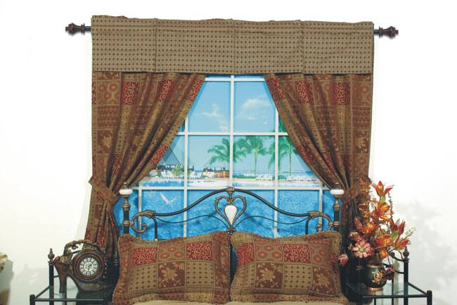 Amsterdam Pole Top 84-inch Curtain Panel & Valance Set - Overstock ...