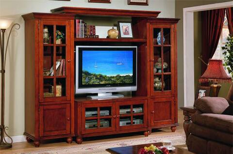 Red Oak Entertainment Center - Overstock - 2954136