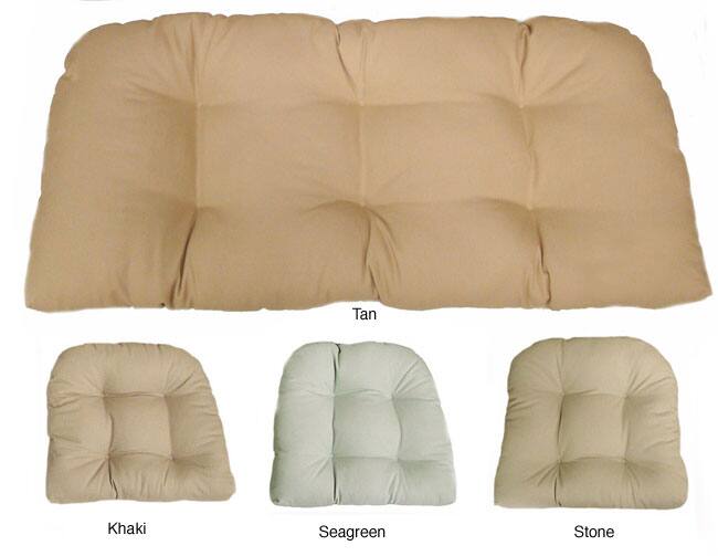 Tucson Indoor Wicker Settee Cushion - Overstock - 3864787