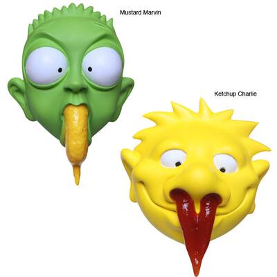 Spread Heads Ketchup and Mustard Condiment Bottle Toppers - Overstock ...