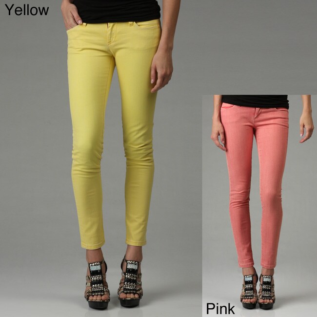Blank Womens Pastel Cropped Skinny Jeans Free Shipping On Orders