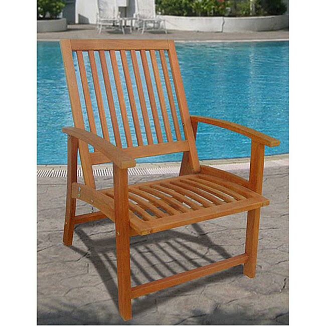 Outdoor Eucalyptus Wood Chair - Overstock - 5157436
