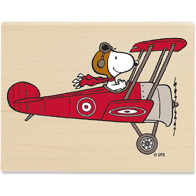 Peanuts Snoopy Flying High Wood Mounted Rubber Stamp - Free Shipping On ...
