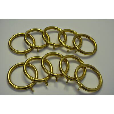 Solid Brass 3.5-inch Drapery Rings (Pack of 10) - Overstock - 5795492