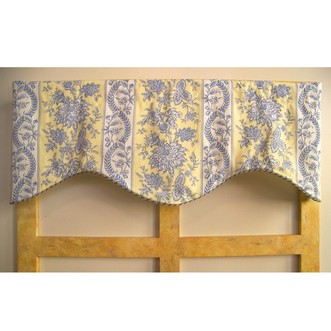 French Toile Blue 50-inch Valance - 13645630 - Overstock.com Shopping ...